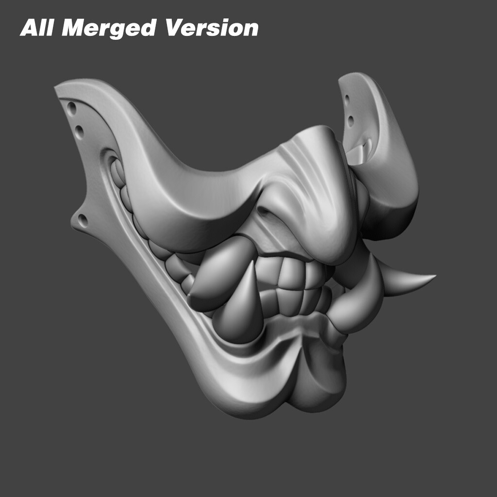 ArtStation - Hannya Ninja Mask (For 3d Printing) | Resources