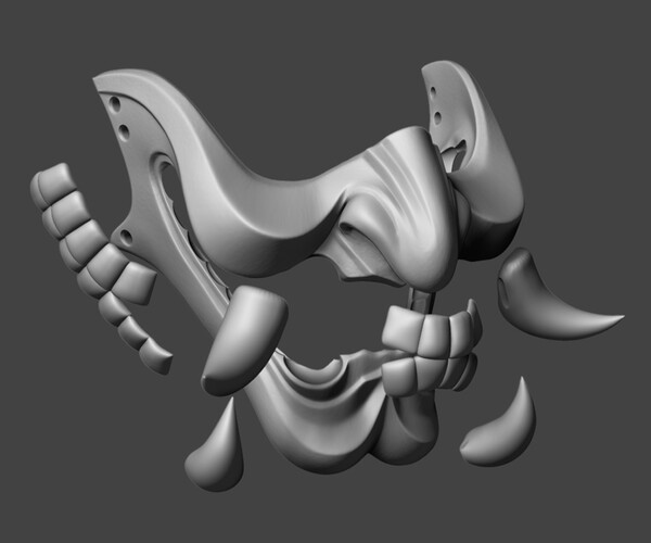 ArtStation - Hannya Ninja Mask (For 3d Printing) | Resources