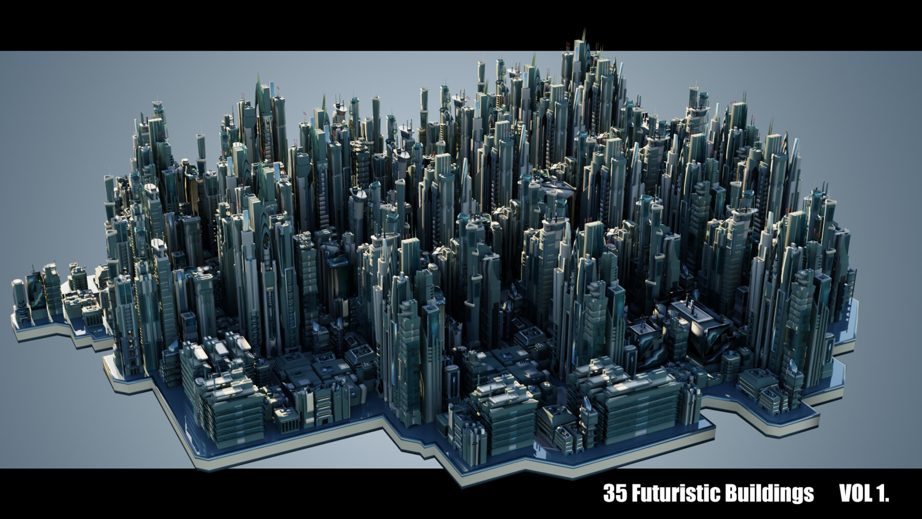 ArtStation - Futuristic Buildings VOL. 1 | Resources