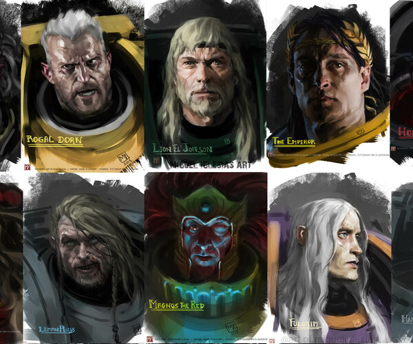 ArtStation - Primarch Portraits for Printing- Warhammer 40000 Fan art ...