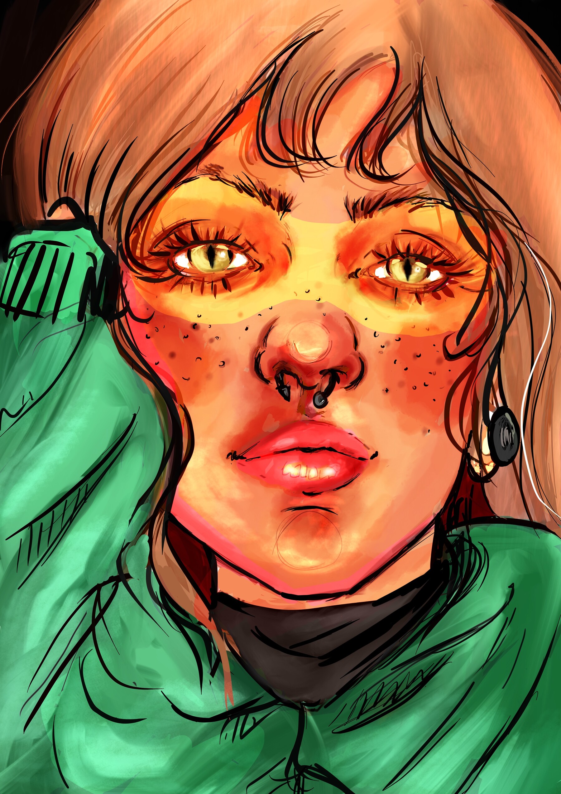 ArtStation - piercing girl | Artworks