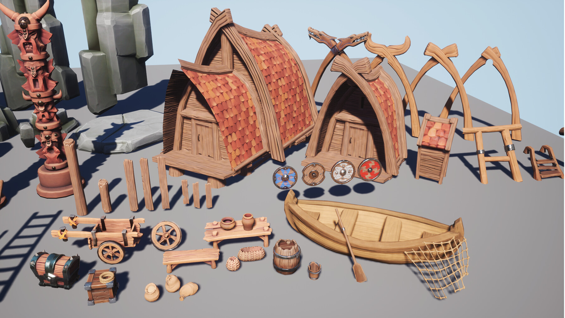 ArtStation - Viking Village Props for Games | Game Assets