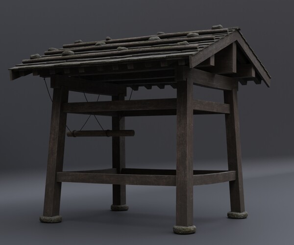 ArtStation - Japanese Bell Tower Structure | Game Assets