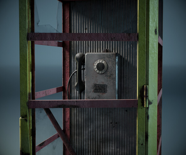 ArtStation - Phone booth PBR | Game Assets