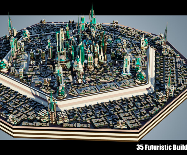 ArtStation - Futuristic Buildings VOL. 5 | Resources