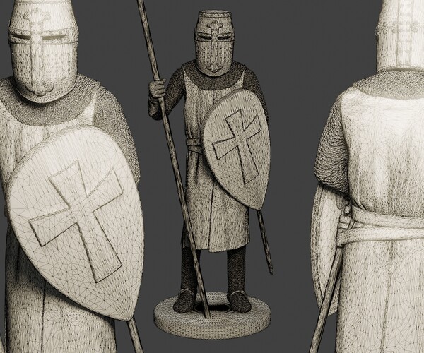 ArtStation - Knight Templar Stand Spear T1 | Resources