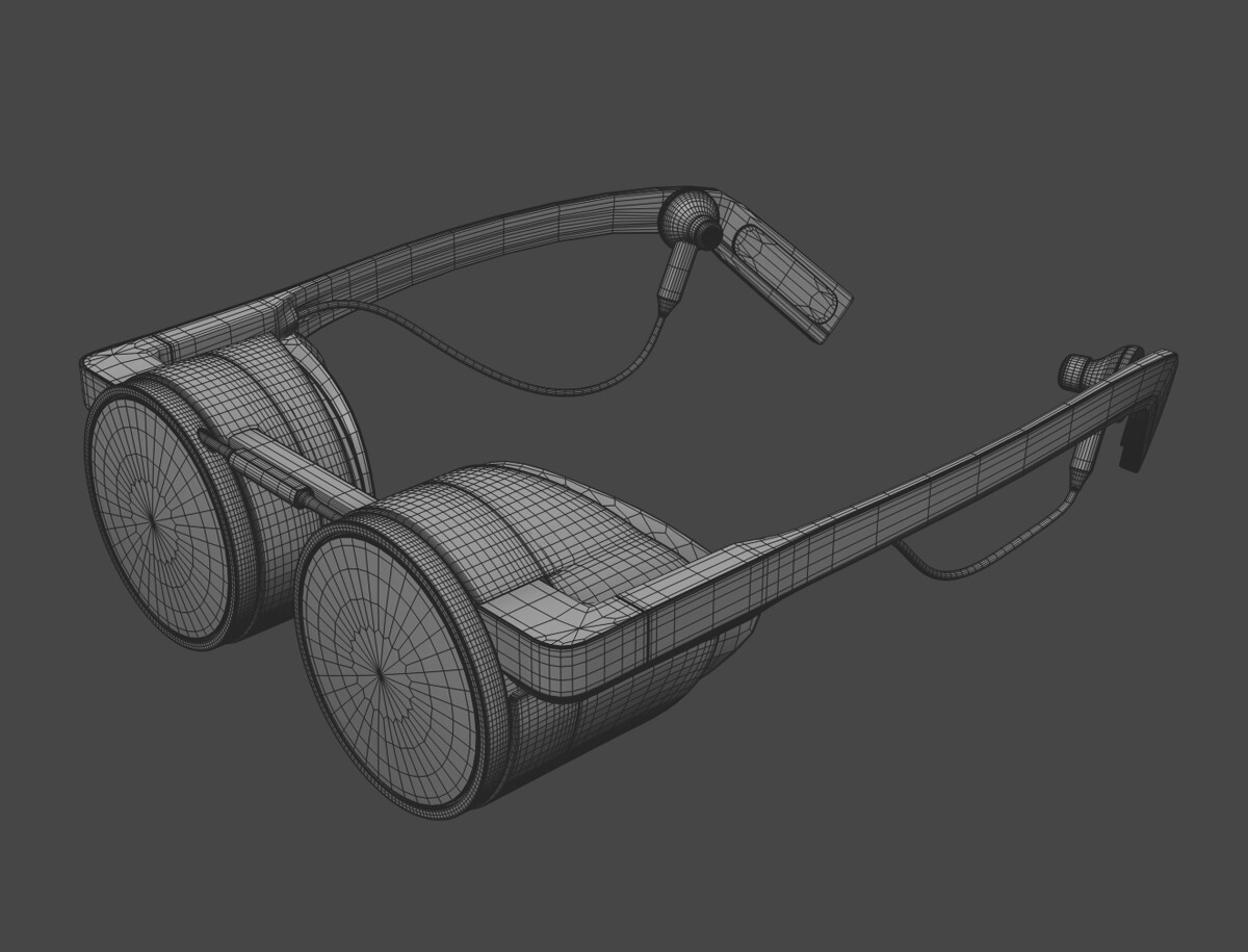 ArtStation - Modern looking minimalist VR headset Low-poly 3D model ...