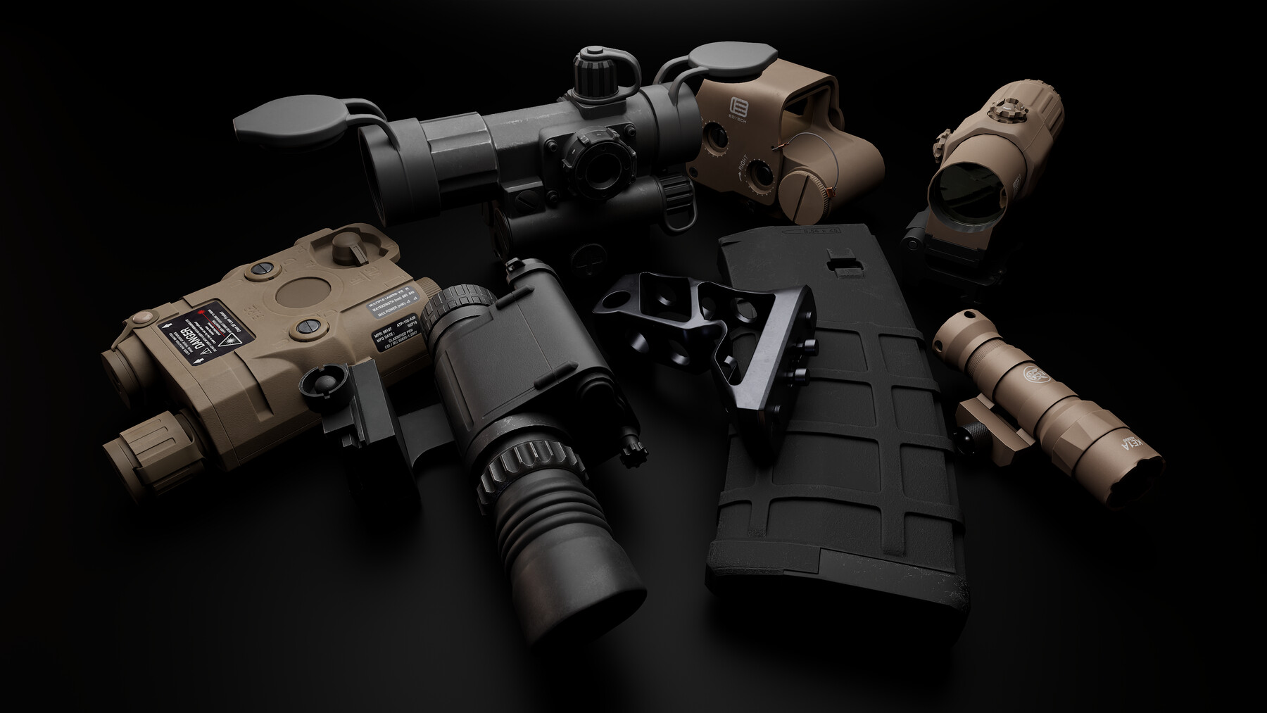 ArtStation - Gun Parts High / Low Mesh & Texture | Game Assets