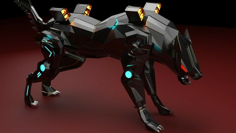 ArtStation - Mechanical Wolf | Game Assets