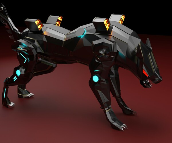 ArtStation - Mechanical Wolf | Game Assets