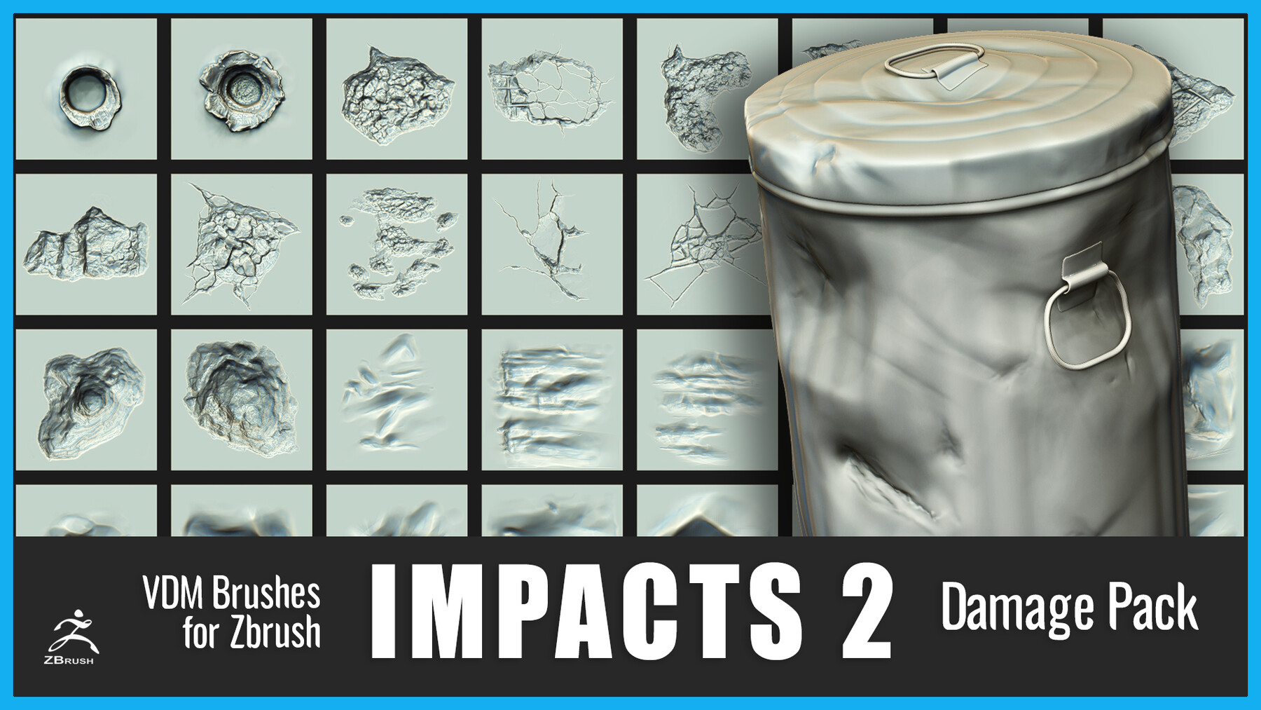 ArtStation - Impact! Damage Pack 2 | Brushes