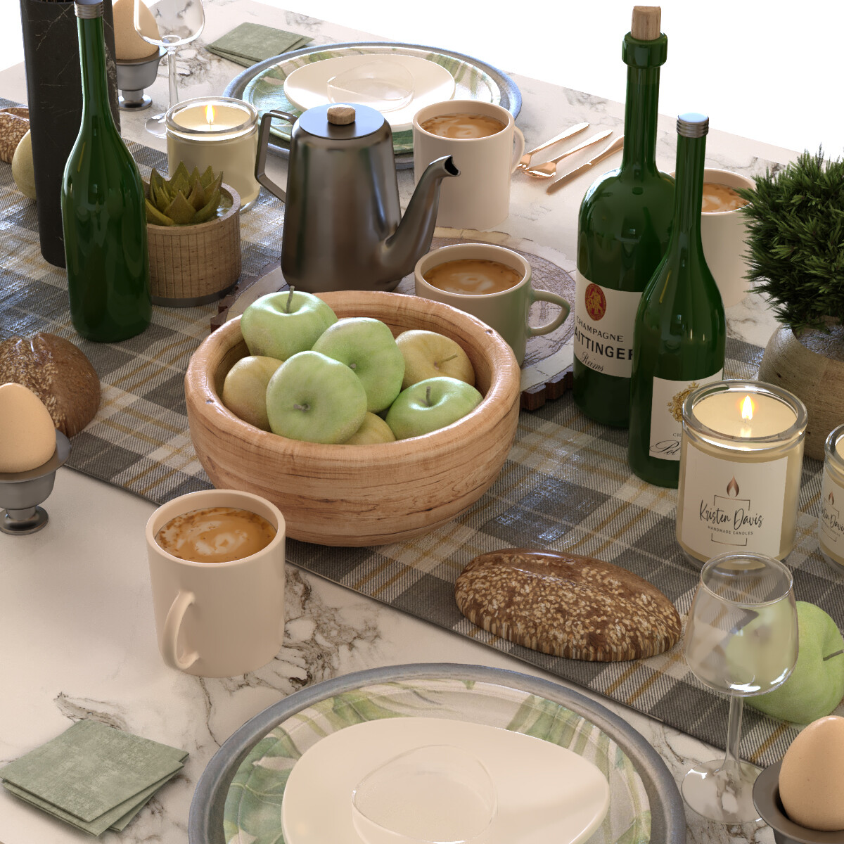 ArtStation - breakfast table set 001 | Resources