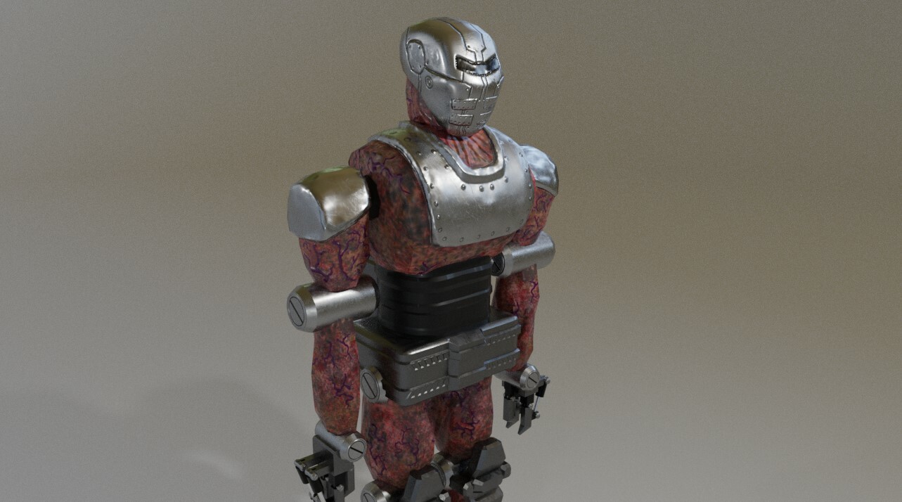 ArtStation - Cyborg Monster Robot Low-poly 3D model | Game Assets