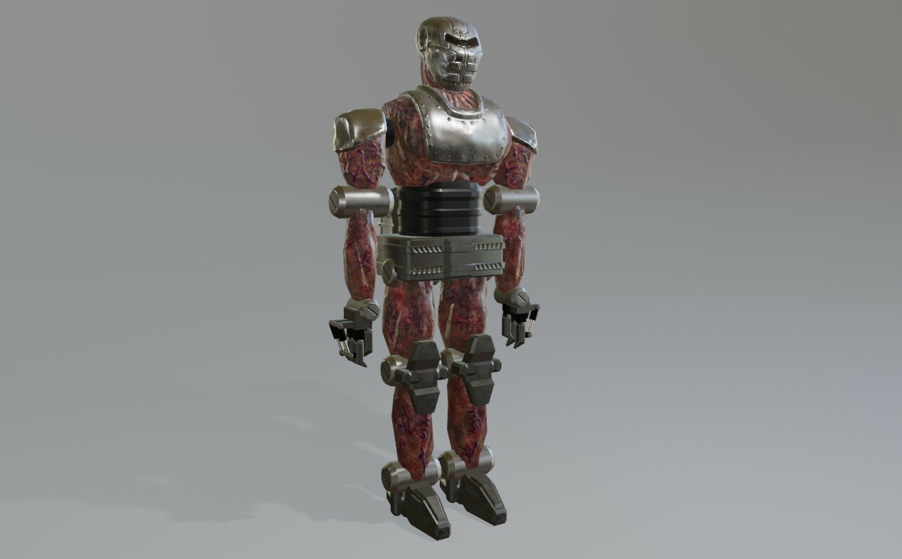 ArtStation - Cyborg Monster Robot Low-poly 3D model | Game Assets