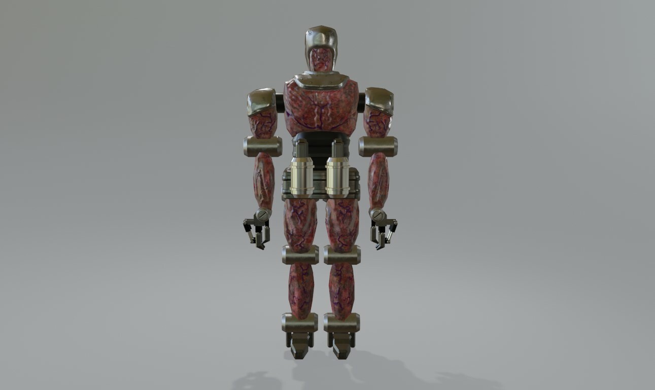 ArtStation - Cyborg Monster Robot Low-poly 3D model | Game Assets