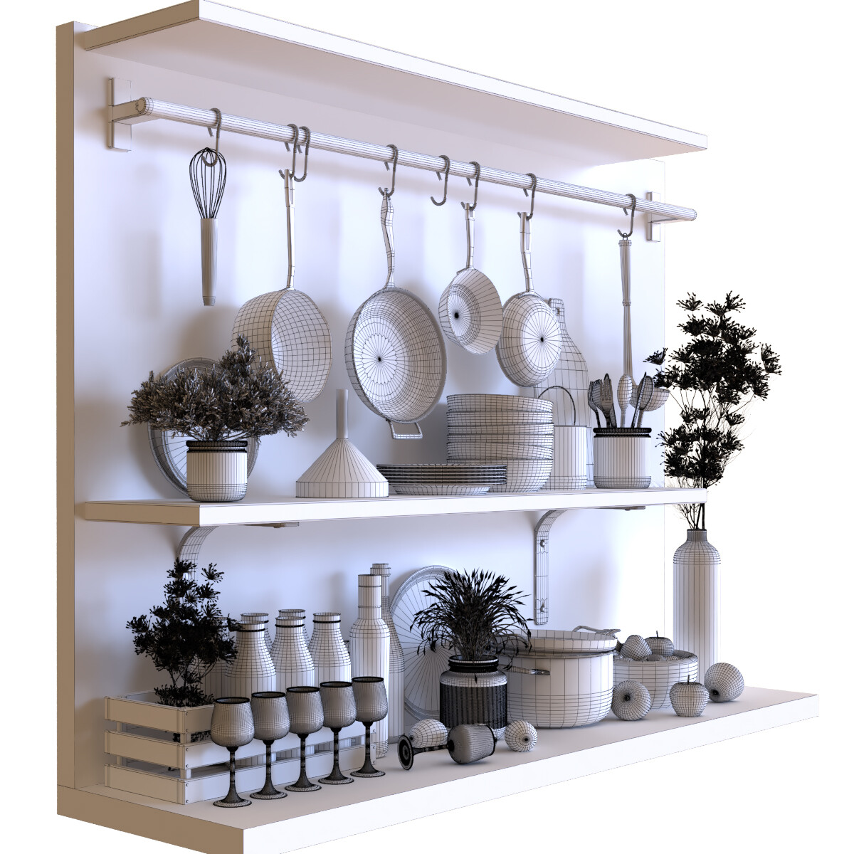ArtStation - kitchen decor set 002 | Resources