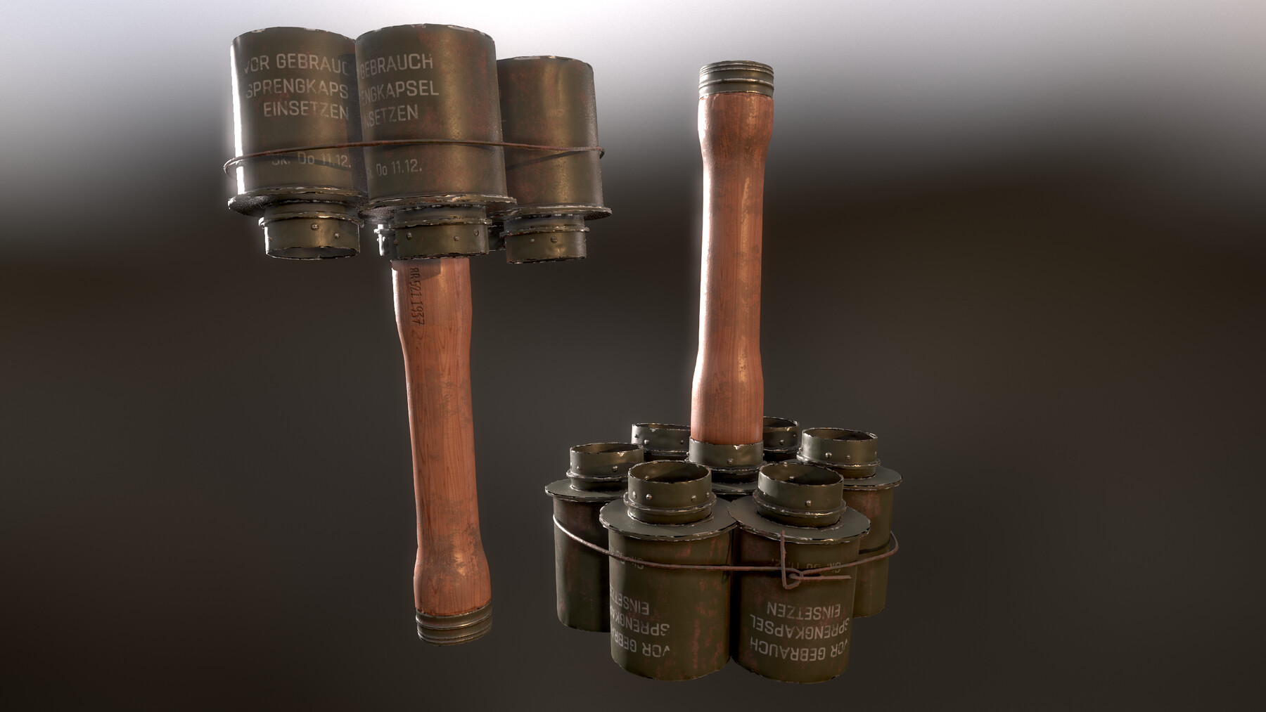 ArtStation - M24 Steilhandgranate pack - German Stick grenade pack ...