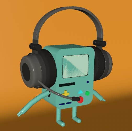 ArtStation - BMO with Headphones - Adventure Time - 3D Model - Cinema 4D | Resources