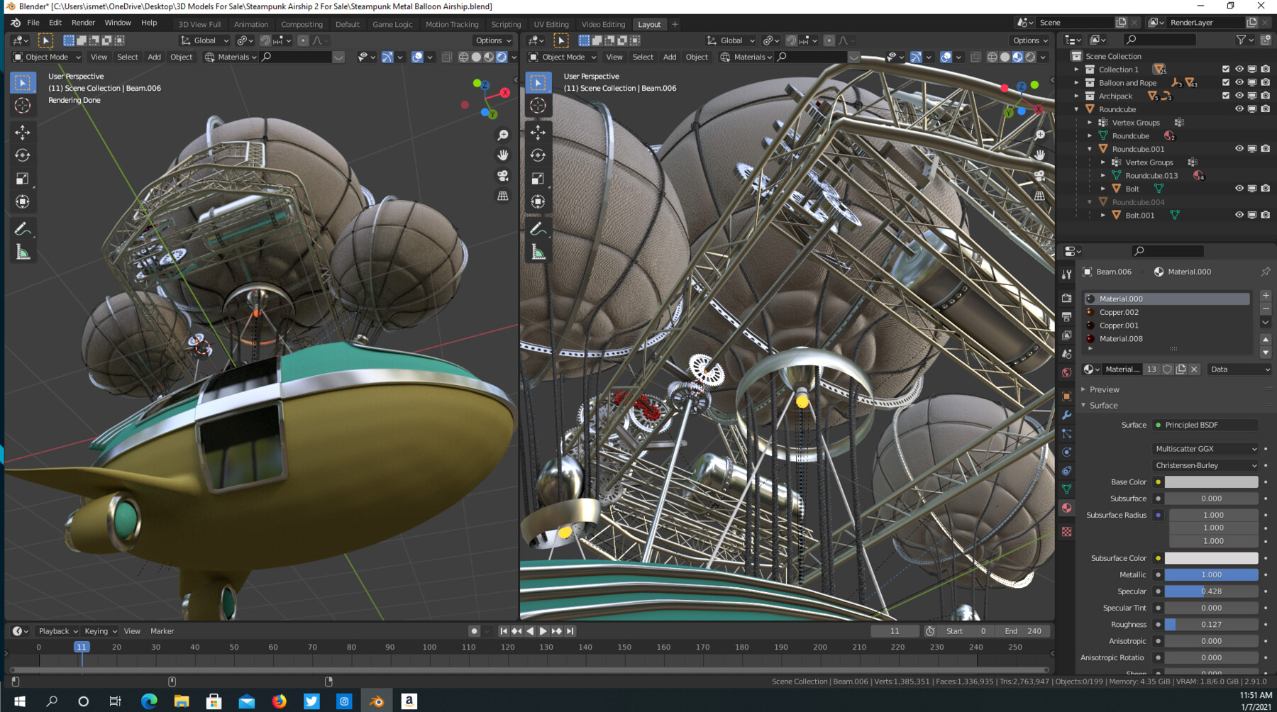 ArtStation - Steampunk Airship 'Atompunk' | Resources