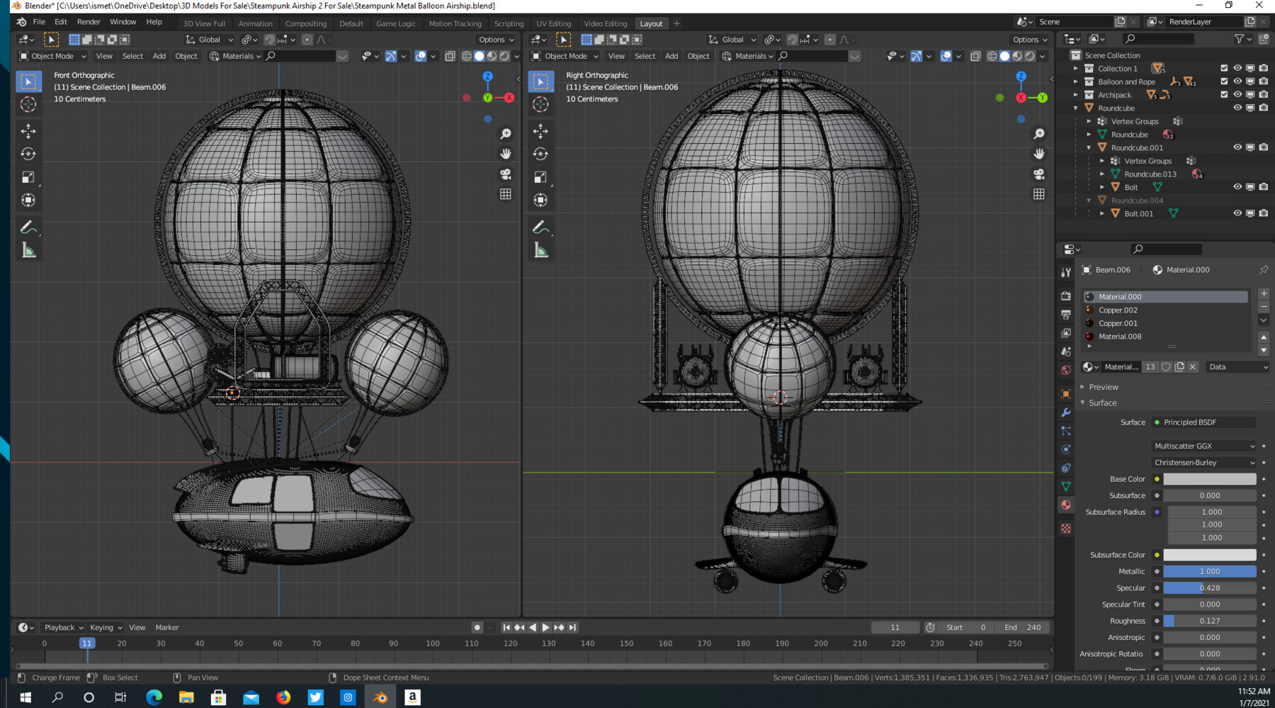 ArtStation - Steampunk Airship 'Atompunk' | Resources