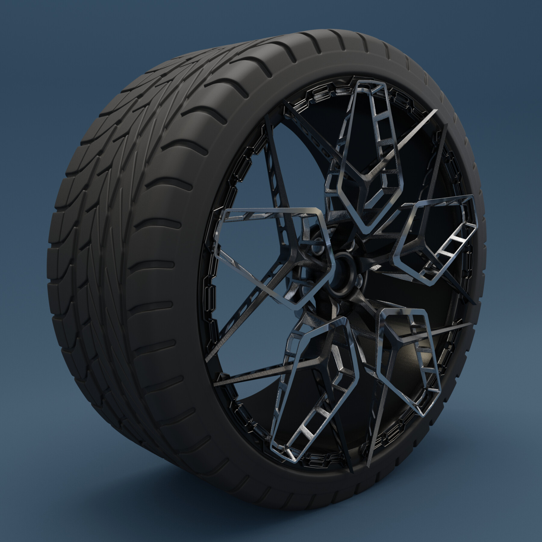 ArtStation - Supercar Wheel Tire concept 3D model | Resources