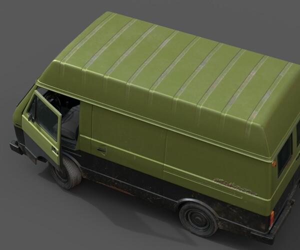 ArtStation - Van Vehicle Lowpoly Car Game ready Vanpanel | Game Assets