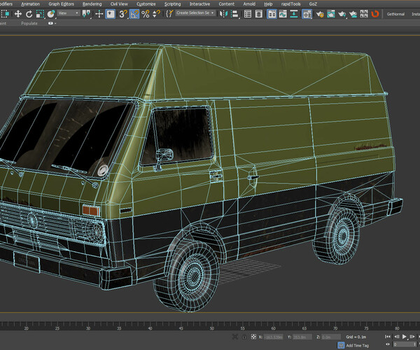ArtStation - Van Vehicle Lowpoly Car Game ready Vanpanel | Game Assets