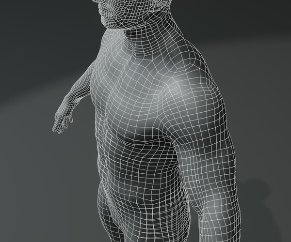 ArtStation - Male Body Base Mesh 3D Model 10k Polygons | Game Assets