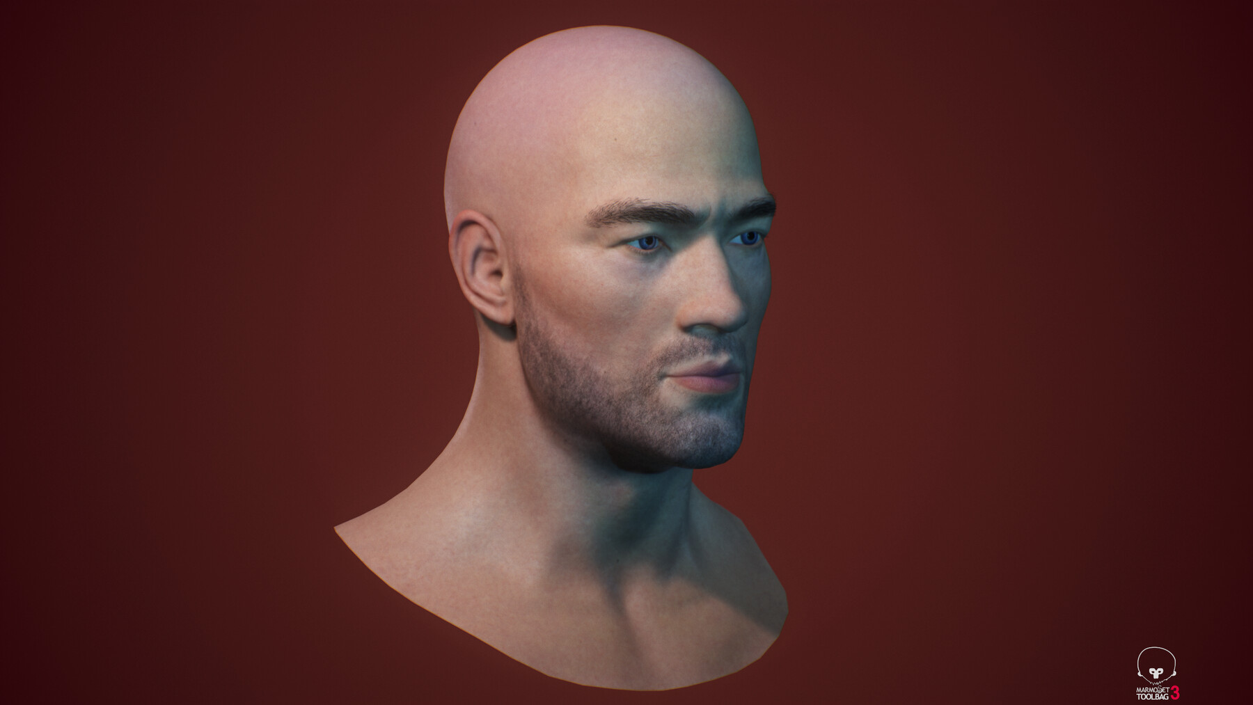 ArtStation - Asian Male Head Low-poly | Game Assets