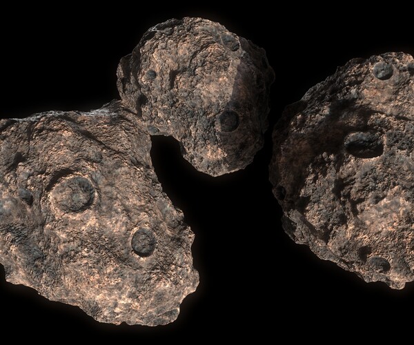 ArtStation - Asteroids (Three unique Asteroid models) | Game Assets