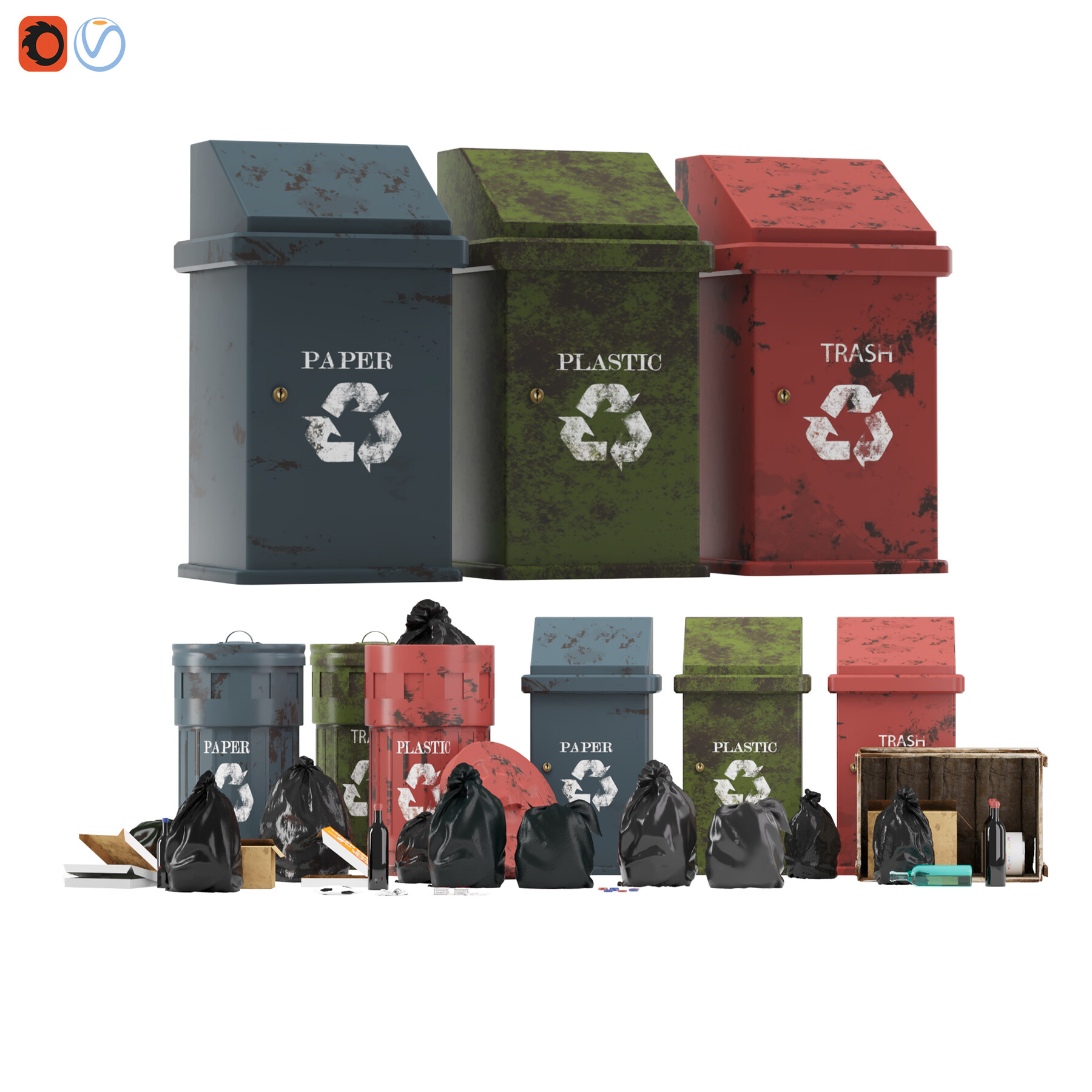 ArtStation - Garbage set | Game Assets