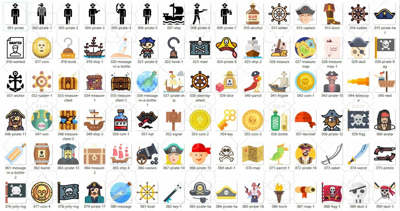 ArtStation - Pirate Icons Pack | Game Assets