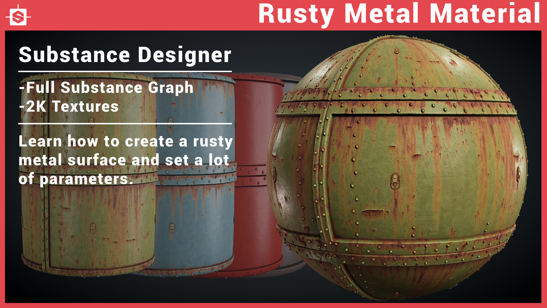 Angel Fernandes - Rusty Metal Material - Substance Designer