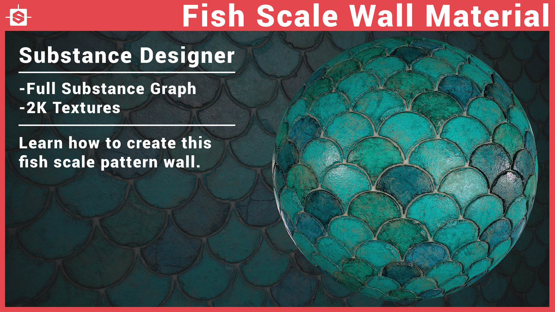 Angel Fernandes - Fish Scale Wall Material in Substance Designer