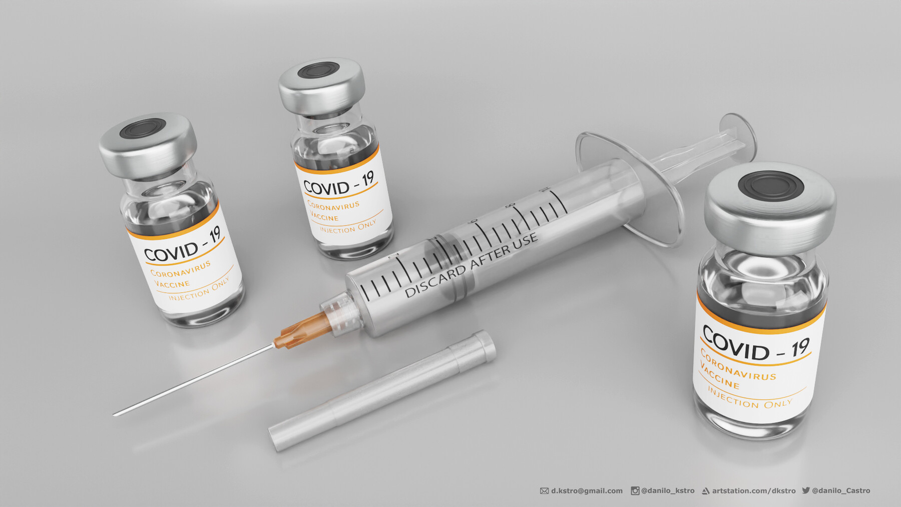 ArtStation - Syringe and Ampoule | 3D model | 2k Textures | Resources
