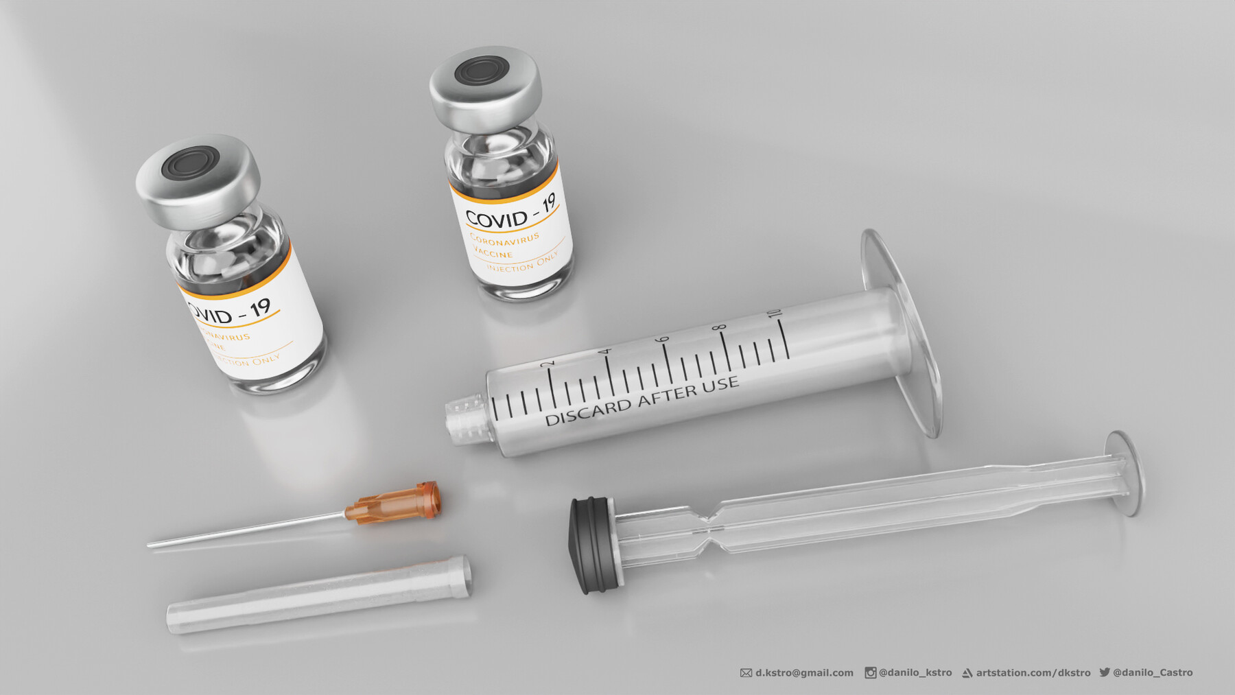 ArtStation - Syringe and Ampoule | 3D model | 2k Textures | Resources