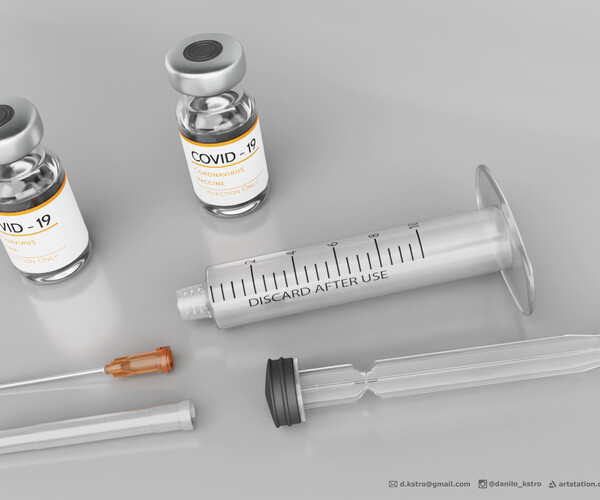 ArtStation - Syringe and Ampoule | 3D model | 2k Textures | Resources