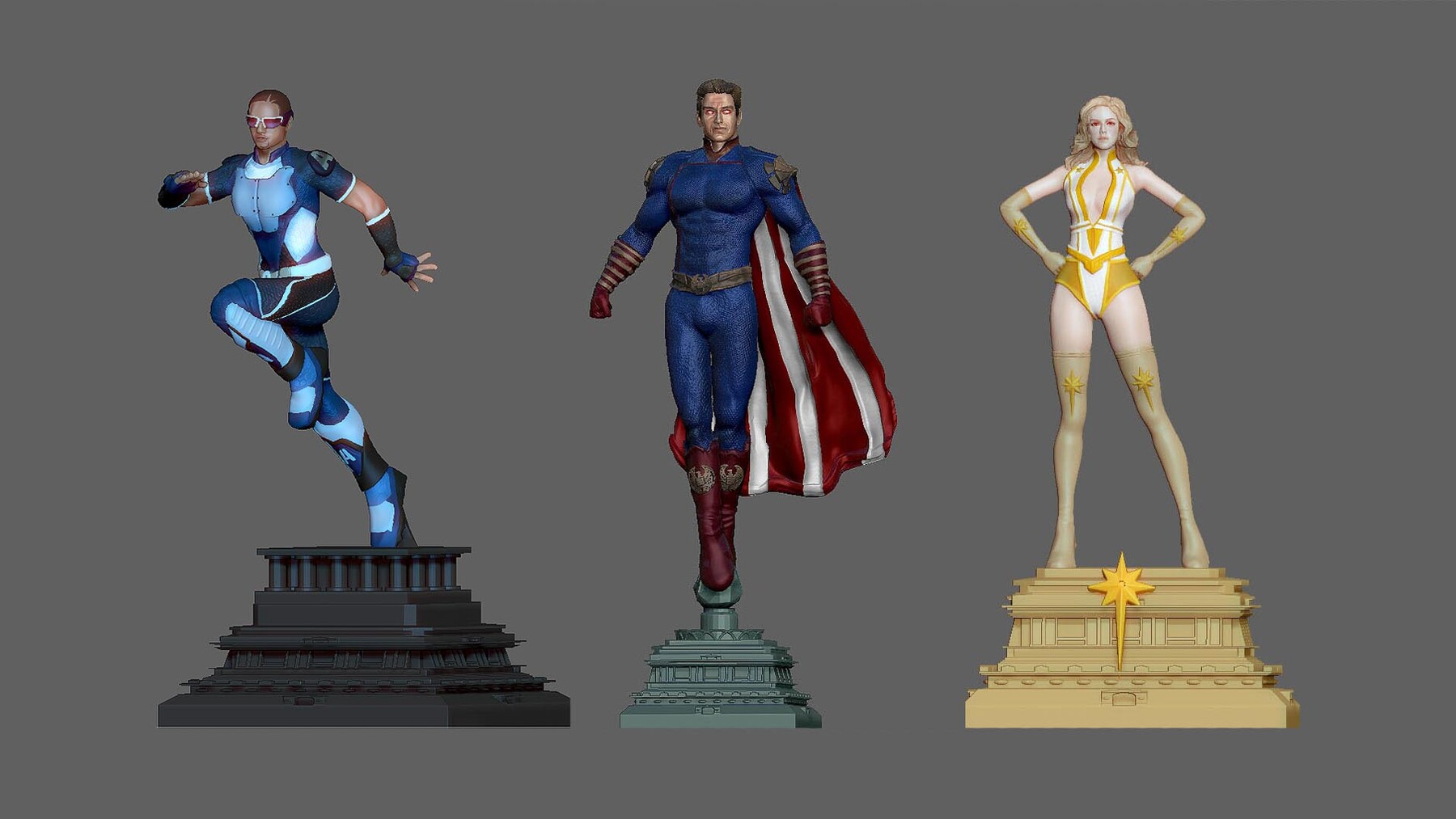 ArtStation - A-TRAIN STATUE THE BOYS AMAZON HERO CHARACTER ATRAIN 3D ...