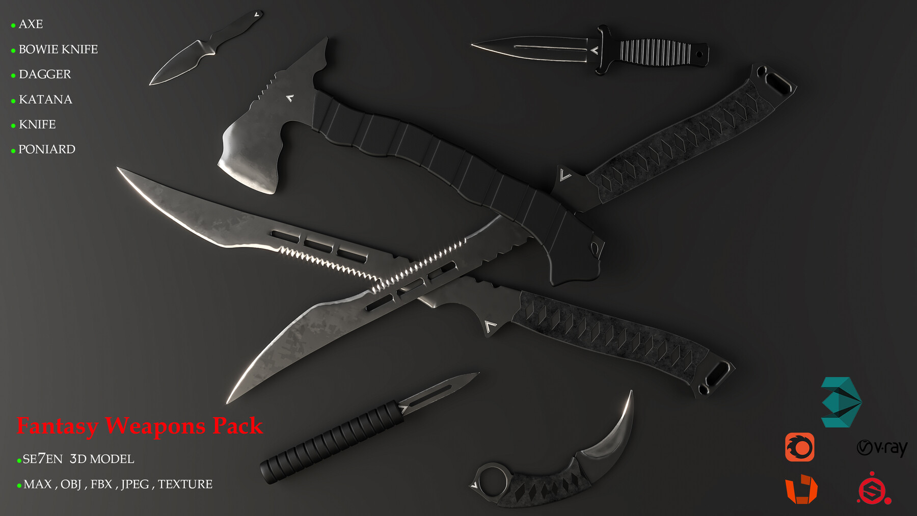 ArtStation - FANTASY WEAPONS PACK | Game Assets