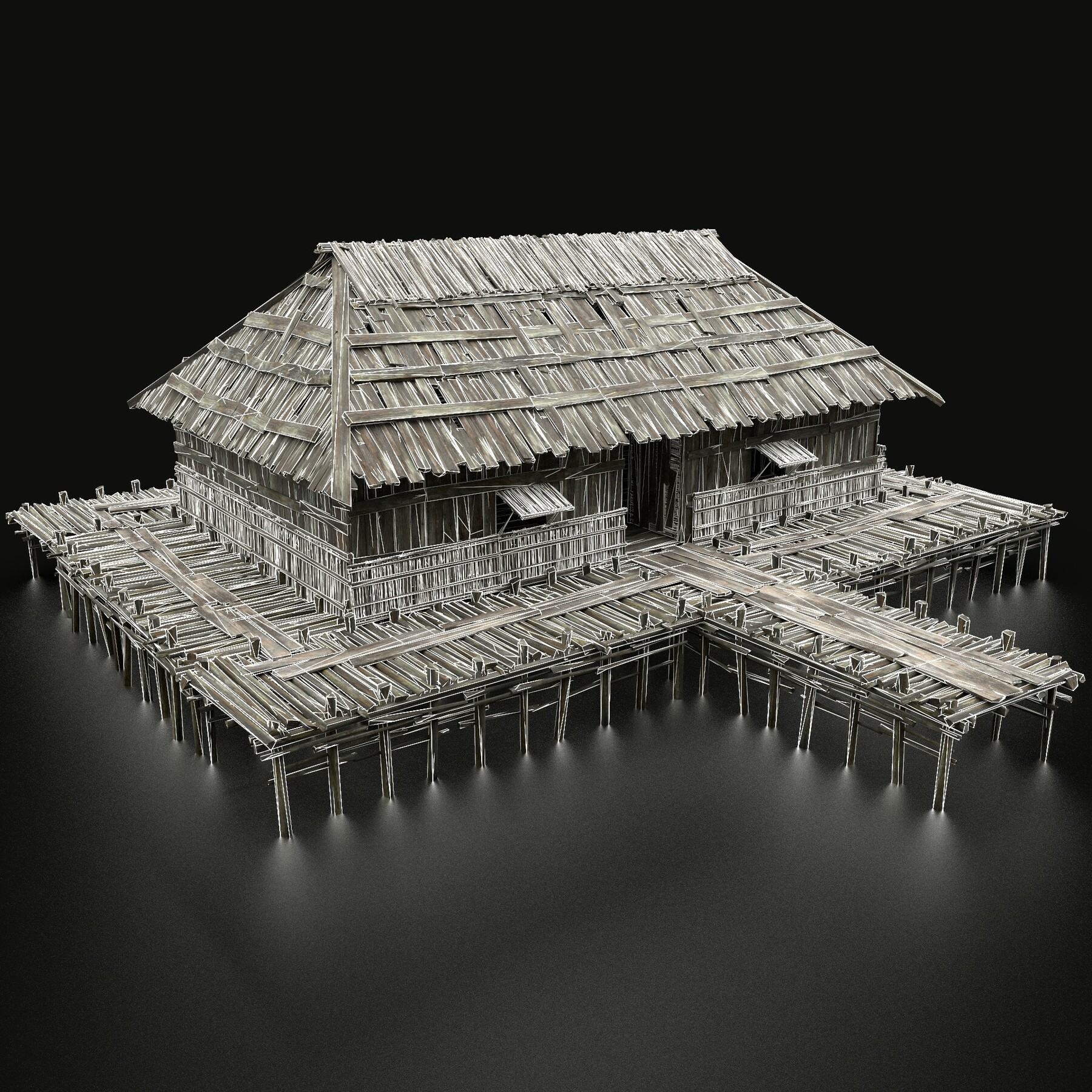 ArtStation - SWAMP HOUSE COLLECTION WETLAND HUTS PACK FANTASY | Game Assets