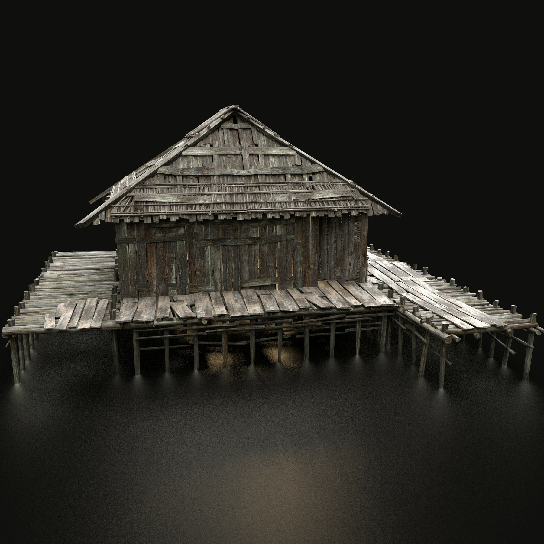 ArtStation - SWAMP HOUSE COLLECTION WETLAND HUTS PACK FANTASY | Game Assets