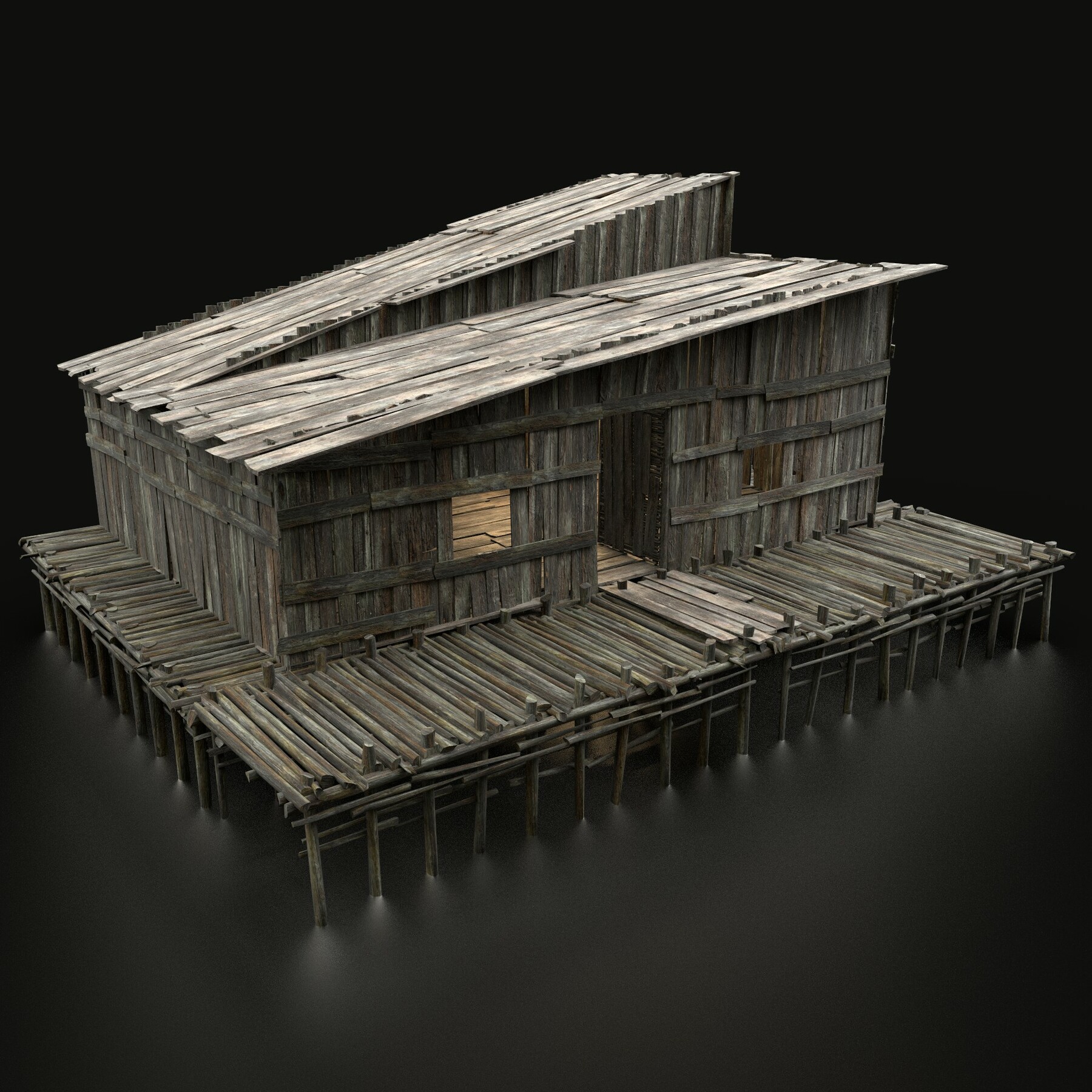ArtStation - SWAMP HOUSE COLLECTION WETLAND HUTS PACK FANTASY | Game Assets