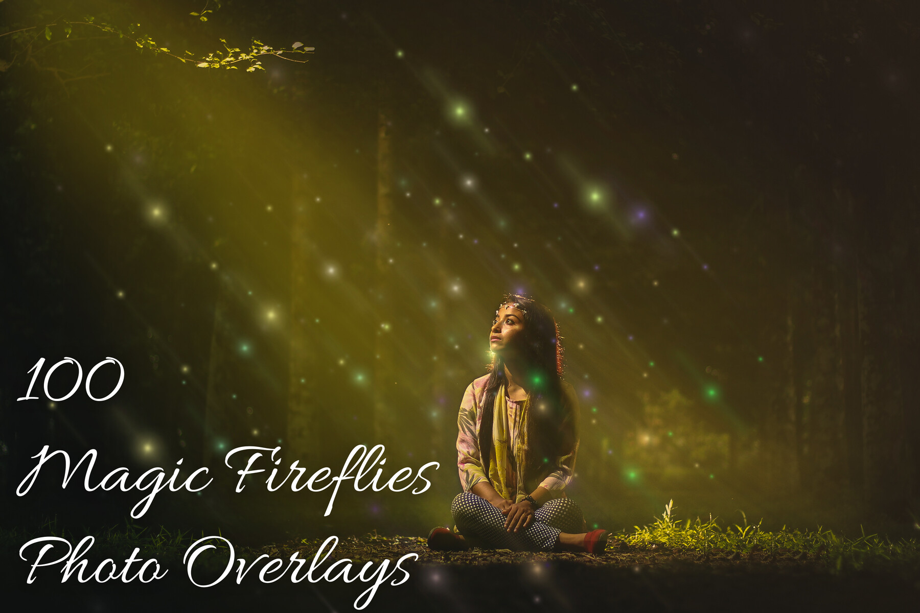 ArtStation - 100 Magic Fireflies Photo Overlays | Resources