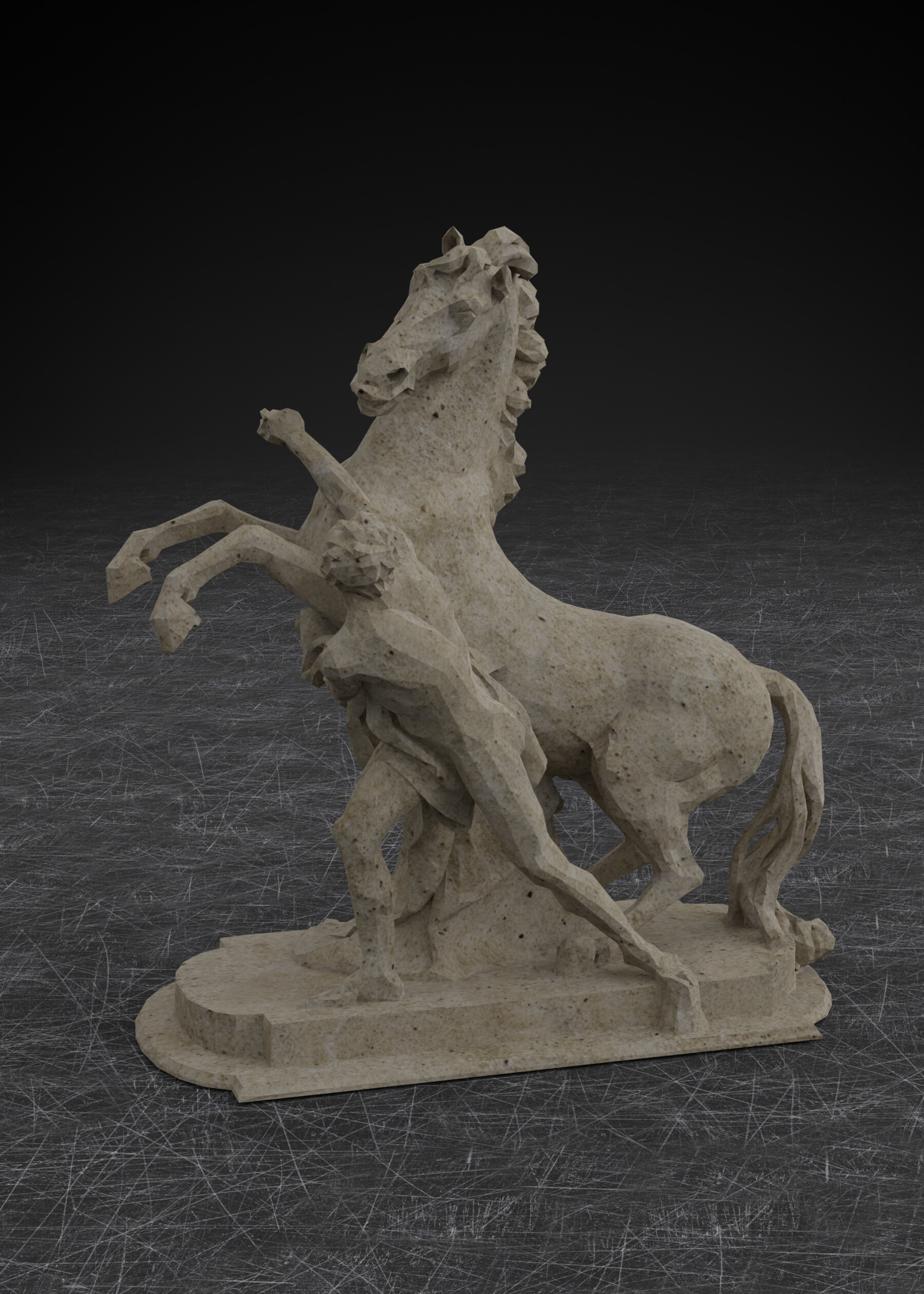 ArtStation - Low Poly Kpack for Kitops - Statues Vol.1 - Lions ...