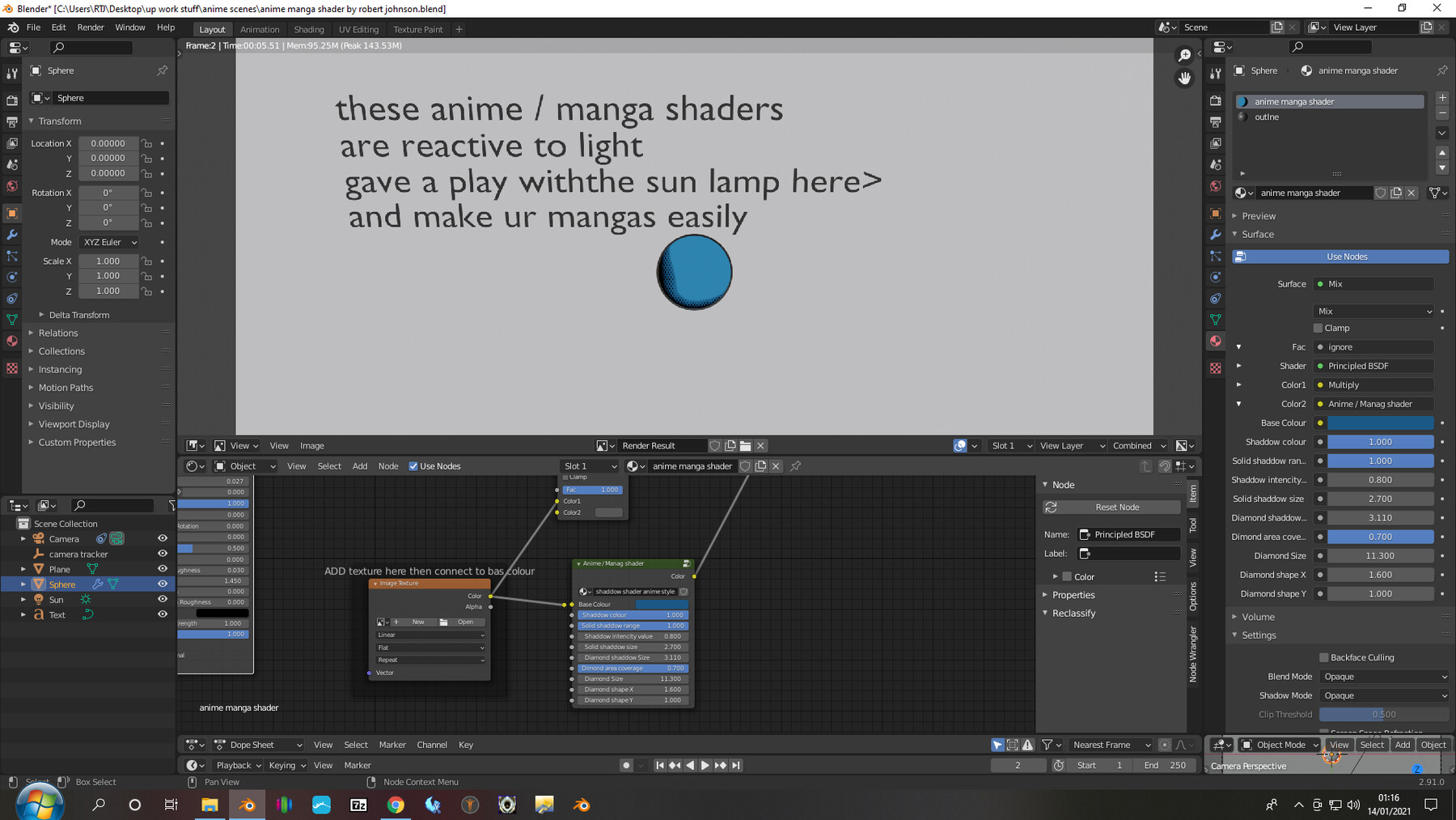 ArtStation - Anime / Manga NODE group for blender eevee | Resources