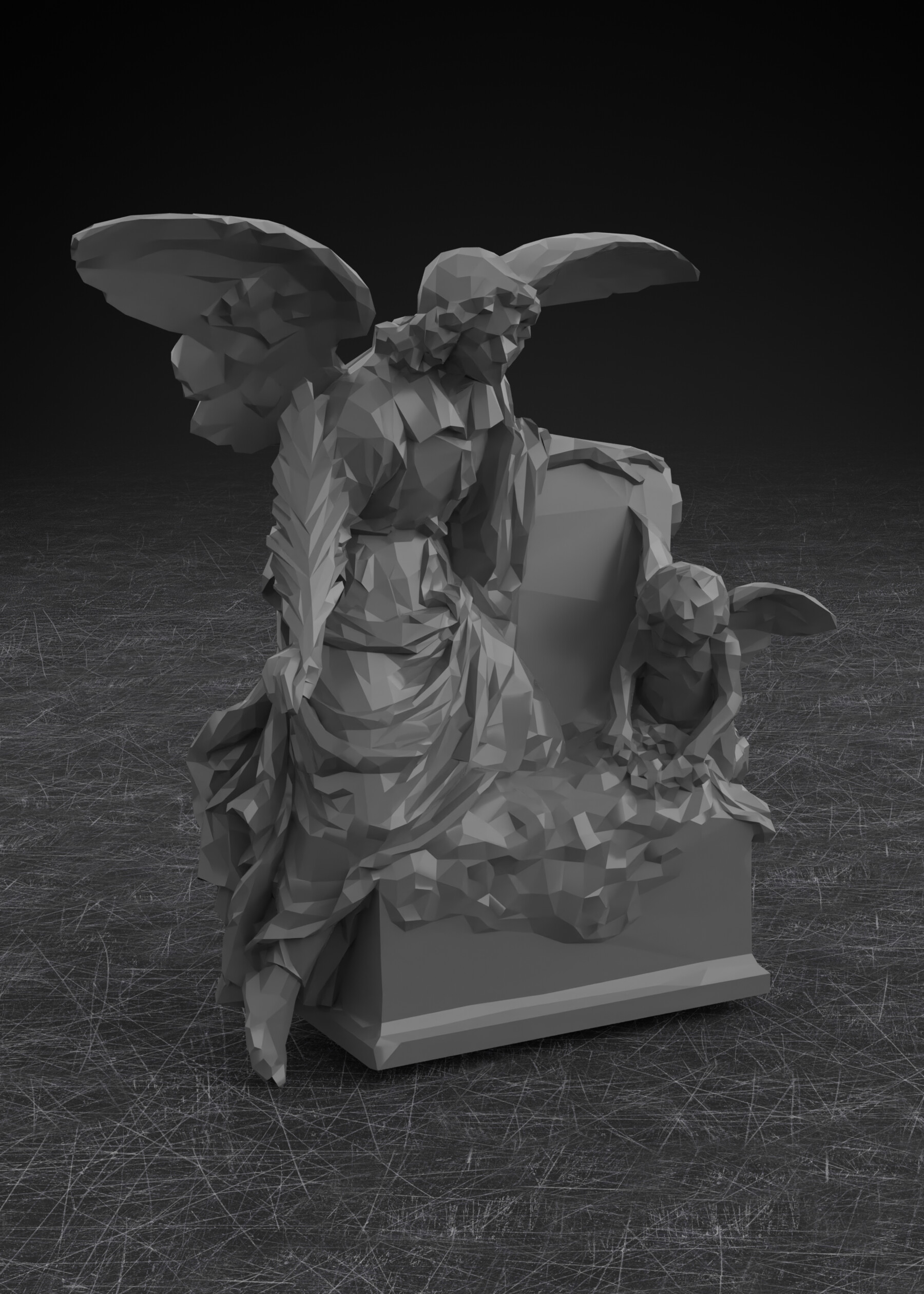 ArtStation - Low Poly Kpack for Kitops - Statues Vol.2 - Angels ...