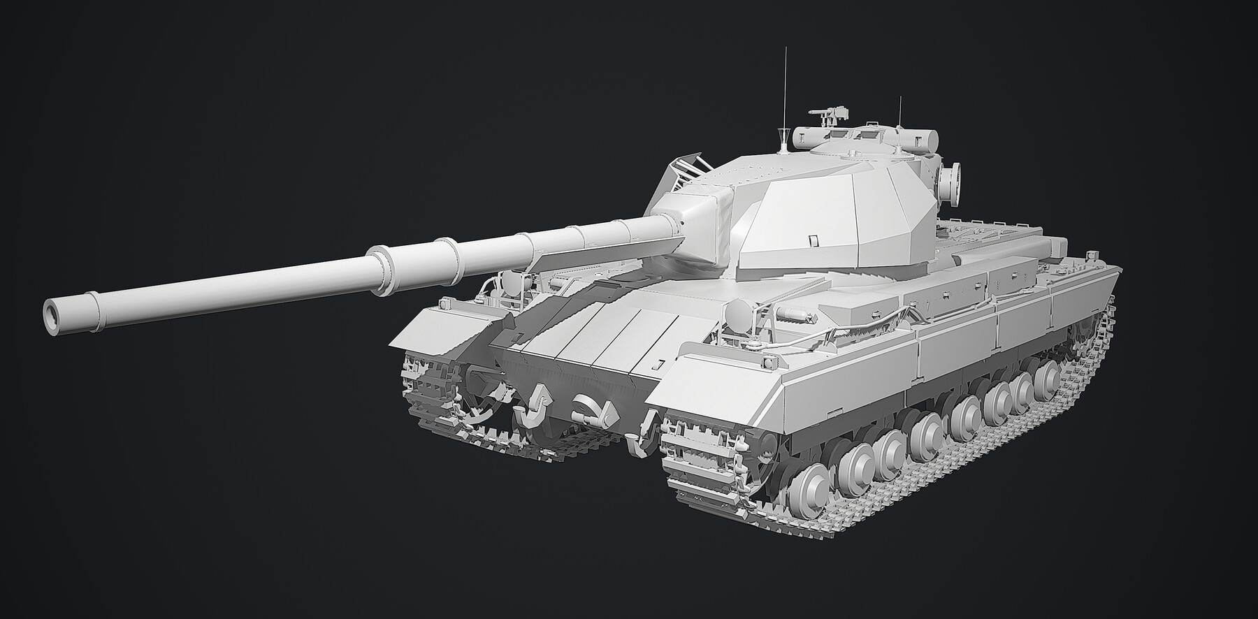 ArtStation - Super Conqueror British Heavy Tank Low-poly 3D model ...