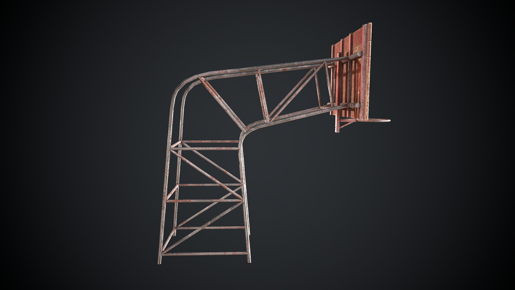 ArtStation - Basketball Hoop Green and Red Worn Old PBR Low-poly 3D ...