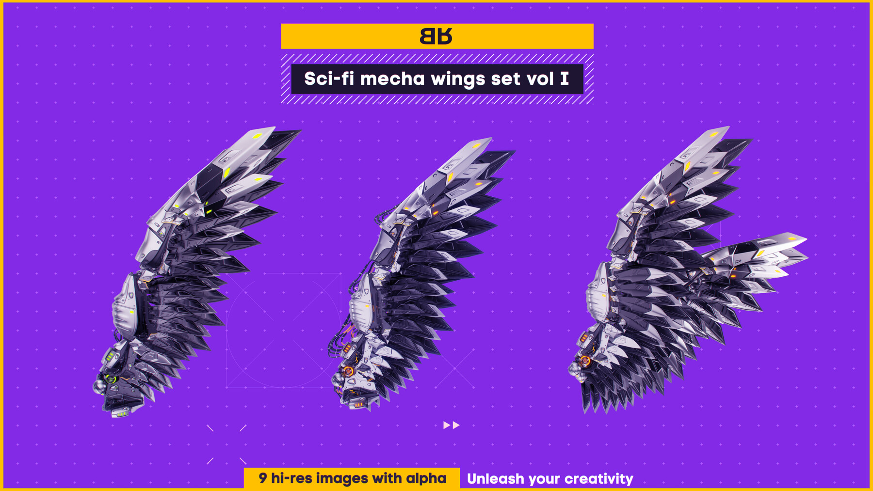 ArtStation - Sci-fi mecha wings image set vol. I | Resources