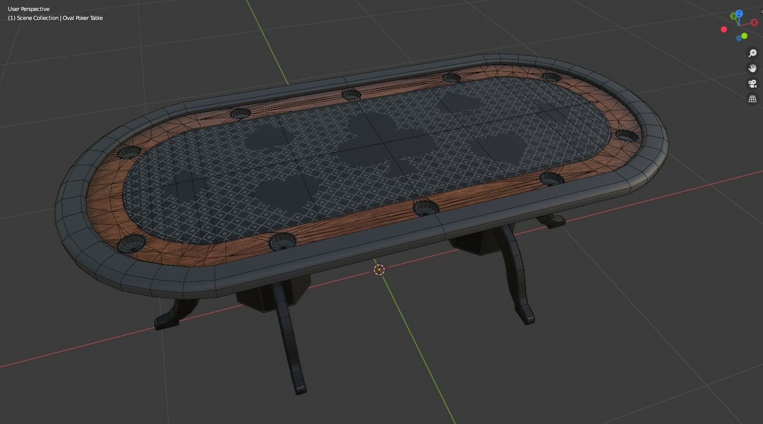 ArtStation - Poker table Low-poly 3D model | Game Assets